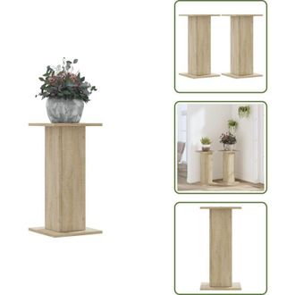 vidaXL The Living Store - vidaXL Pflanzenst&auml;nder 2 Stk. Sonoma-Eiche 30x30x60 cm Holzwerkstoff