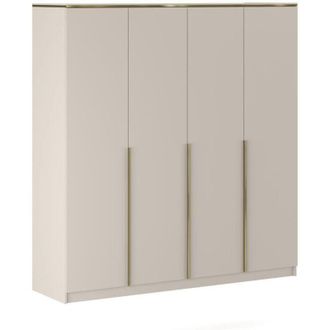 Vente-Unique Armoire 4 portes - L200 cm - Beige et dor&eacute; - VUKIA de Pascal Morabito