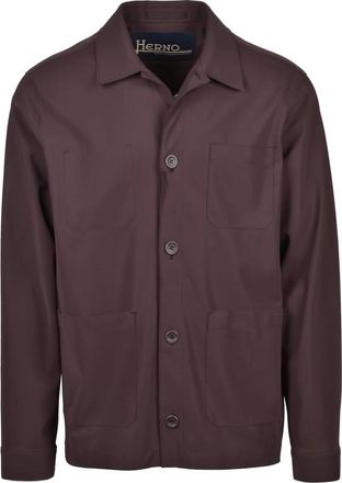 Herno Homme, Vestes, Brun, Taille: XL Giacca Camicia Scuba