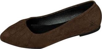Generic Chaussures plates d&eacute;contract&eacute;es &agrave; bout pointu pour femme - &Eacute;l&eacute;gantes et classiques - Pliss&eacute;es sur le devant - Respirantes - &Eacute;l&eacute;gantes et confortables 