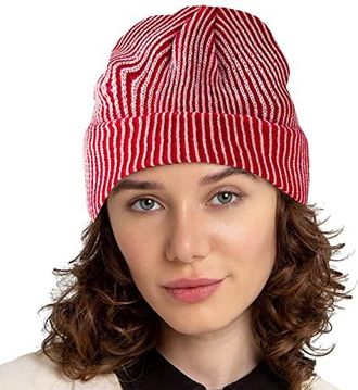 Generic Bonnet Femme Hiver Bonnet Femme Chapeau Femme Hiver Confortable Classique - Ray&eacute; Laine Acrylique Hiver, Coupe Oreilles Chaude, Style Europ&eacute;en pour &Eacute;qu