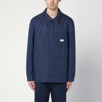 Gucci Blau/wei&szlig;e Jacke mit GG Shadow
