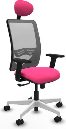 Piqueras y Crespo Rosa Zulema Drehstuhl mit 2D-Armlehnen, h&ouml;henverstellbarer Lendenwirbelst&uuml;tze und festem Kopfteil, ausgestattet mit Sincro 3 Positionen und Schneidesc