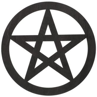 TOPBATHY Pentagram Holz Wanddeko Schwarzes F&uuml;Nfzackiges Stern Ornament 11 4 Zoll Geschnitzt Holz Altar Dekoration F&uuml;R Wohnzimmer Schlafzimmer Flur Und Garten