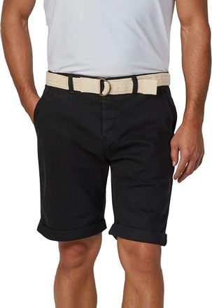Riverso Kurze Hosen Herren Sommer Chino Shorts mit G&uuml;rtel Regular Fit RIVHenry Bermuda Stretch, Gr&ouml;&szlig;e:W 31, Farbe:Black