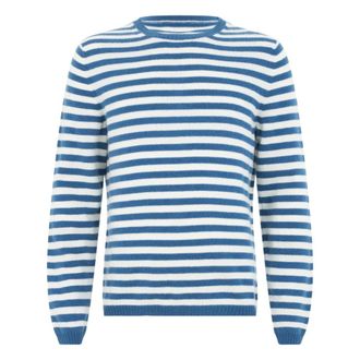 Fedeli Homme, Pulls, Bleu, Taille: L Pull ray&eacute; bleu et blanc, confortable et polyvalent
