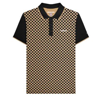 Lambretta Poloshirt Rundum bedruckt f&uuml;r Herren (Schwarz/Nomade)