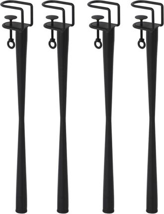 Generic Möbelfüße möbelfüßeMetalltischbeine für Couchtisch F-Form Esstischbeine ohne Stanzdesign Schützt den Desktop-Bodenschutz (75 cm/schwarz)