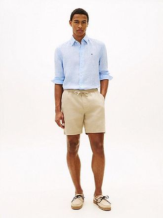 Tommy Hilfiger Short chino Dover en lin m&eacute;lang&eacute; couture int&eacute;rieure 20 cm