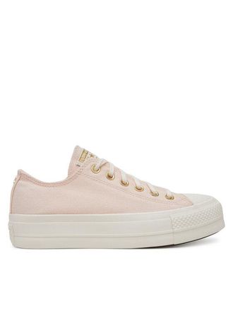Converse Sneakers aus Stoff Chuck Taylor All Star Lift Platform Gold A12584C Rosa