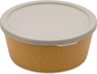 Koziol CONNECT BOWL 0,4 Schale 400ml mit Deckel nature wood