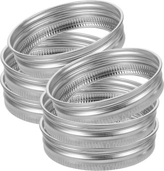 Cabilock 6 St&uuml;ck Teiliges Edelstahl Blumensteckhilfe Einmachglas Einsatzdeckel mit Quadratischem Gitter f&uuml;r &Ouml;ffnung Abnehmbar Rostfrei Einfacher Aufbau f&uuml;r Sti