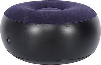 CHICIRIS Tabouret Rond Gonflable Multifonction avec Repose-Pieds pour Voiture, Salon, Dortoirs Universitaires, Chaise Gonflable Violette 20,5 X 7,9 Pouces avec