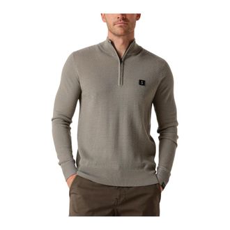 Butcher of Blue Gr&uuml;ner Halfzip Pullover f&uuml;r M&auml;nner - - Knitwear - Herren - Gr&uuml;n - M