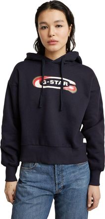 G-Star G-Star RAW Womens Old Skool Logo Loose Sweater Hooded Sweatshirt, Blau (Osaka Blue D25519-D427-3873), 36