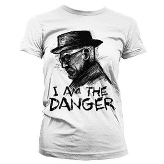 Breaking Bad Officiellement sous Licence I Am The Danger Femme T-Shirt (Blanc), Large