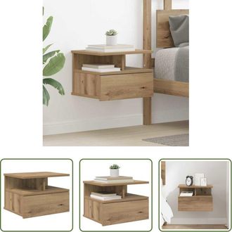 vidaXL Wandmontierter Nachttisch - Schwebender Nachttisch Artisan-Eiche 40 x 31 x 28 cm