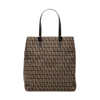Fendi Sac cabas imprim&eacute; Pre-owned - Femme - Pre-owned - Brun - Taille: ONE Size