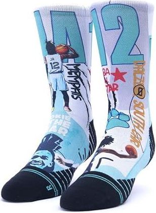 Scrimmage Chaussettes de basket-ball unisexe Ja Morant Blue, multicolore, L