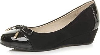 Ajvani Femmes Talon compensé mi-Bas élégant Ballerine Chaussure Escarpins Pointure 7 40