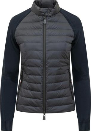 Moncler Femme, Vestes, Bleu, Taille: 42 FR Cardigan Tricot