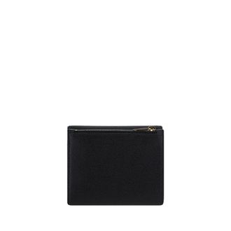 Saint Laurent Womens Black Calf Leather Bos Taurus Wallet