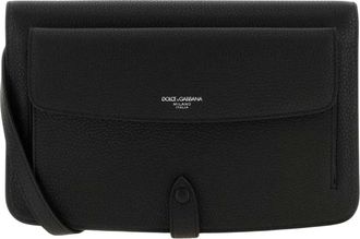Dolce & Gabbana Sac pochette en cuir de veau - Homme - Sacs - Noir - Taille: ONE Size