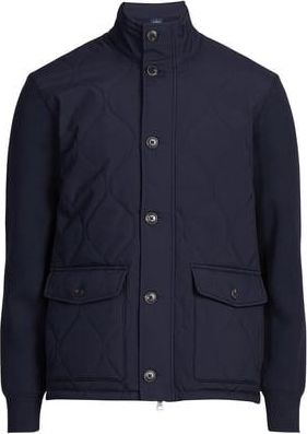 Hackett Blouson bi-mati&egrave;re en laine m&eacute;rinos