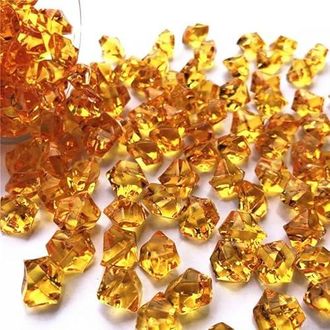 Generic Lot de 150 pierres d&eacute;coratives en acrylique pour aquariums et vases - Granul&eacute;s pour d&eacute;coration &eacute;l&eacute;gante de la maison (orange)