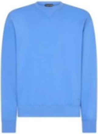 Tom Ford Homme, Sweatshirts et sweats &agrave; capuche, Bleu, Taille: M Crew Neck SweaT-shirt