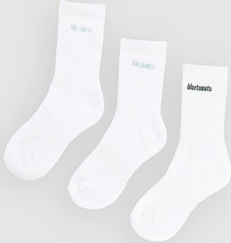 Blue Tomato Logo 3 Pack Chaussettes blanc