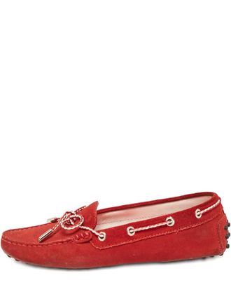 Tod's Pre-owned Loafer aus Wildleder - Rot