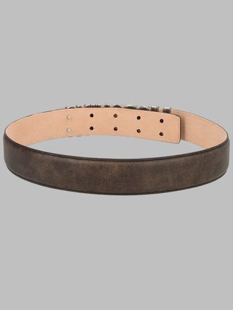 Moschino Logo-Embellished Leather Belt - Brown