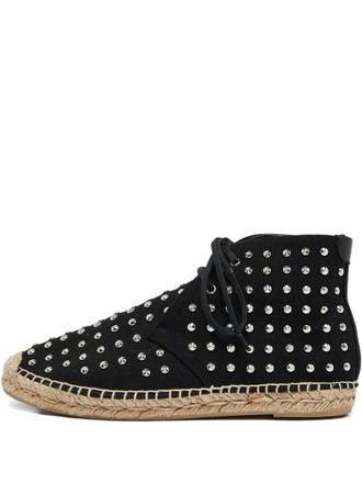 Saint Laurent espadrilles à détails de clous - Noir