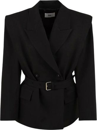 SOLOTRE Veste avec pli d&eacute;paule - Femme - Vestes - Noir - Taille: 40 FR