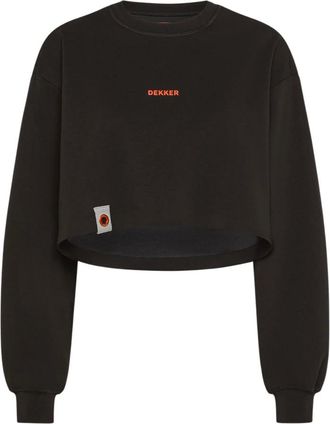 Dekker Dekker, Femme, Sweatshirts et sweats à capuche, Noir, Taille: 40 FR Fender Cropped Scuba SweaT-shirt