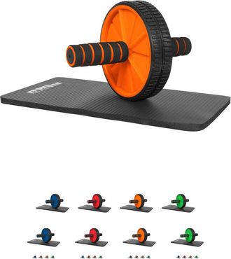 Sport-Tec Bauchtrainer Ab Wheel inkl. Kniematte, Roller, Bauchwegtrainer