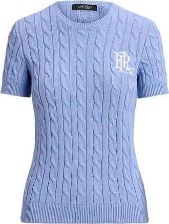 Ralph Lauren Femme, Pulls, Bleu, Taille: 40 FR Vesta Round-Neck Tricots