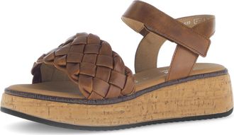 Gabor Damen Riemchensandalen, Frauen Sandalen,Sandaletten,Sommersandalen,bequem,flach,Sommerschuhe,Freizeitschuhe,Camel,37.5 EU / 4.5 UK