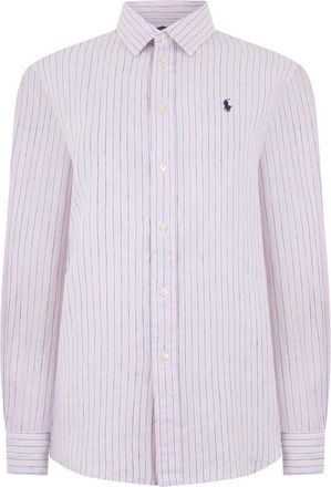Polo Ralph Lauren Femme, Blouses et Chemises, Rose, Taille: 42 FR Chemise Ray&eacute;e en Lin