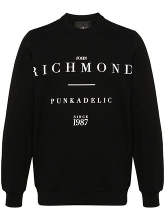 John Richmond sweat &agrave; logo imprim&eacute; - Noir
