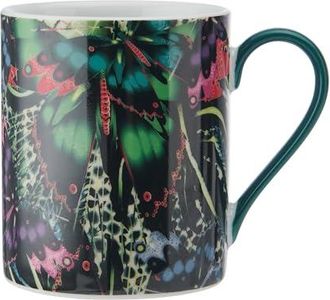 Mikasa Mikasa x Sarah Arnett Porzellanbecher, bedruckter Becher für Tee und Kaffee, einzigartiger Becher zum Verschenken, Schmetterlingsdruck, 350ml - spülma