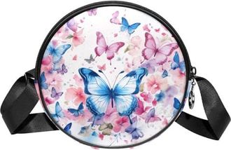 Generic Sac &agrave; bandouli&egrave;re rond pour femme, petit sac &agrave; bandouli&egrave;re avec fermeture &eacute;clair, bretelles r&eacute;glables, style d&eacute;contract&eacute;, pour femmes et filles