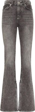 Philipp Plein Femme, Jeans, Gris, Taille: W28 Crystal Skull Denim Flaire Fit Pantalons