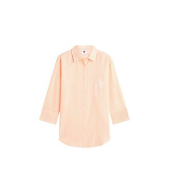 Tommy Hilfiger Chemise longue ray&eacute;e &agrave; logo brod&eacute;