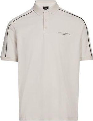 A|X Armani Exchange Kurzarm Polo aus Baumwolle in Braun
