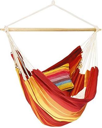 Amazonas Sandals XXL Hängesessel Brasil Gigante | Hängesessel ohne Gestell mit großer Sitzfläche, handgefertigt in Brasilien | Belastbar bis 200 kg; Sitzfläche 2m x 1,