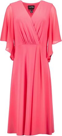 Joseph Ribkoff Femme, Robes, Rose, Taille: 42 FR Robe &Eacute;vas&eacute;e avec Ceinture Drap&eacute;e en Mousseline