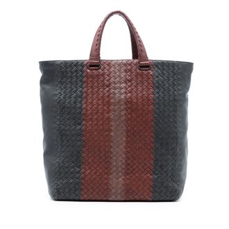 Bottega Veneta Grey Tricolor Nappa Intrecciato Convertible Tote
