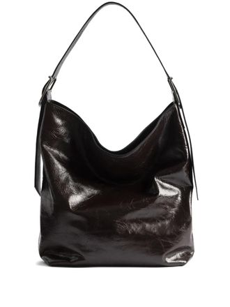 Zadig&Voltaire sac Jane &agrave; fini verni - Marron